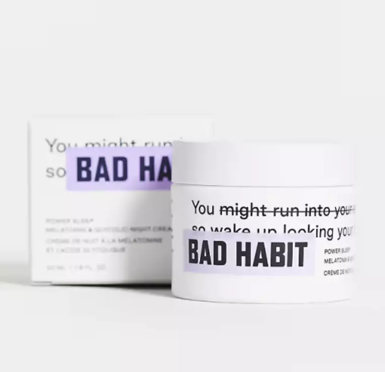 Bad Habit Power Sleep Melatonin & Glycolic Night Cream Travel 30ml ...